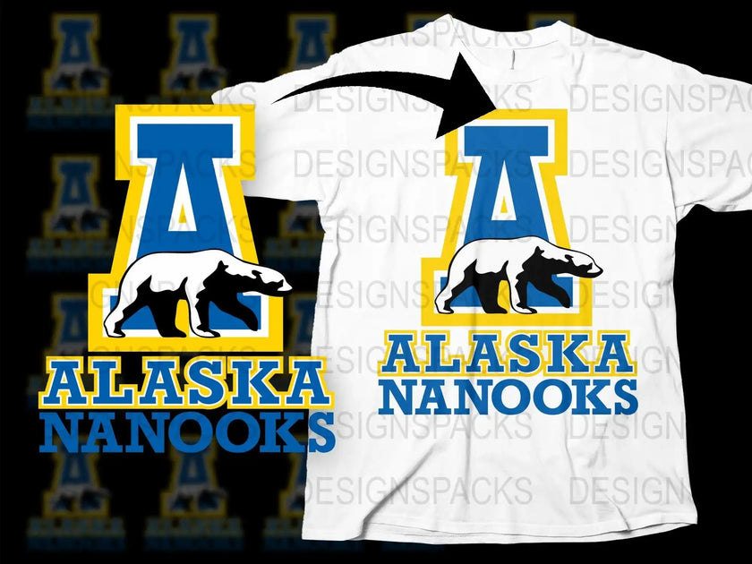 Alaska Nanooks College Football Png Digital Download