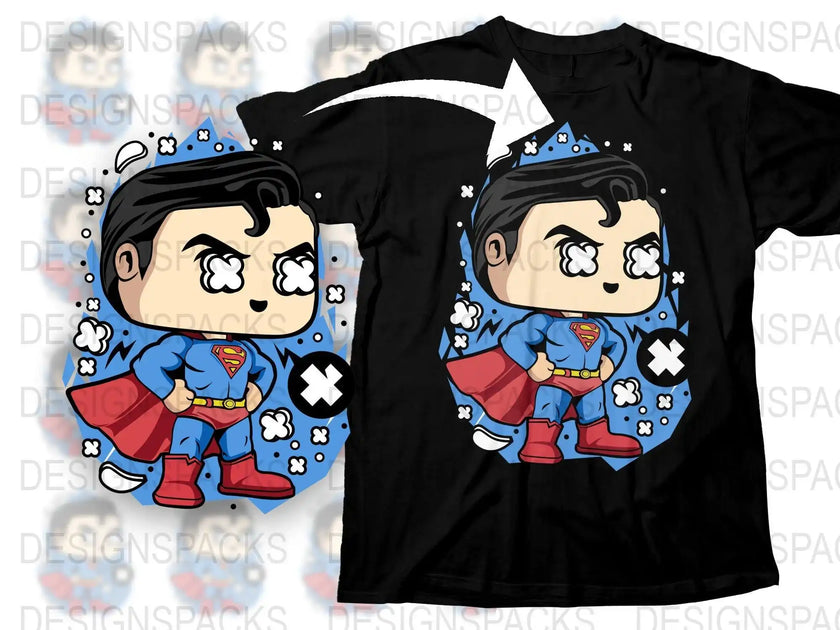 Popculture Fun Cartoon Hero X Eyes Blue Red Png Digital Download