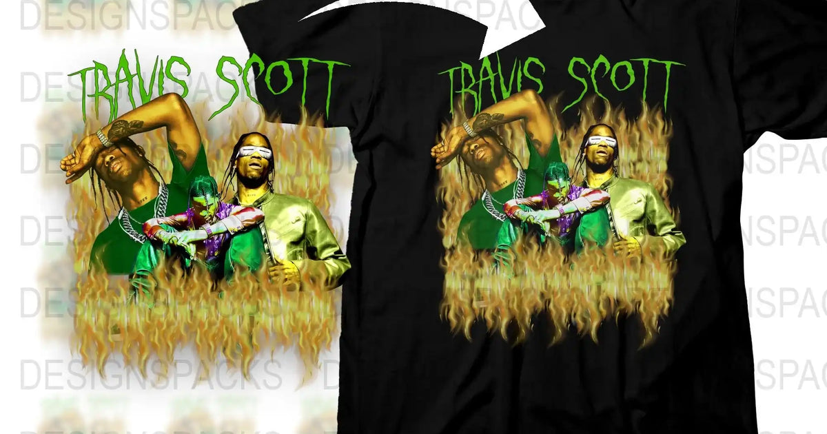 Travis Scott Flamed Bootleg Album Art Bootleg Png Digital Download ...