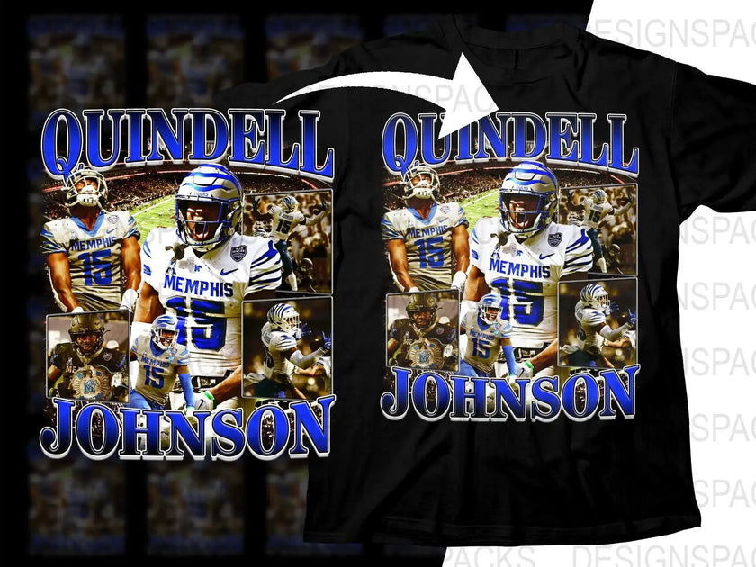 Quindell Johnson Memphis Football Bootleg Png Digital Download