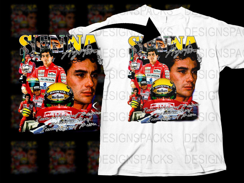 Ayrton Senna McLaren Formula 1 Bootleg Racing Png Digital Download