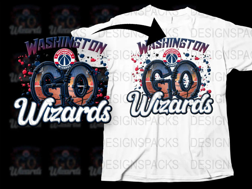 Washington Wizards NBA Baskeball Png Digital Download