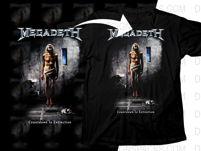 Megadeth Band Art with Unique Rock Design Png Halftone Digital Downloa