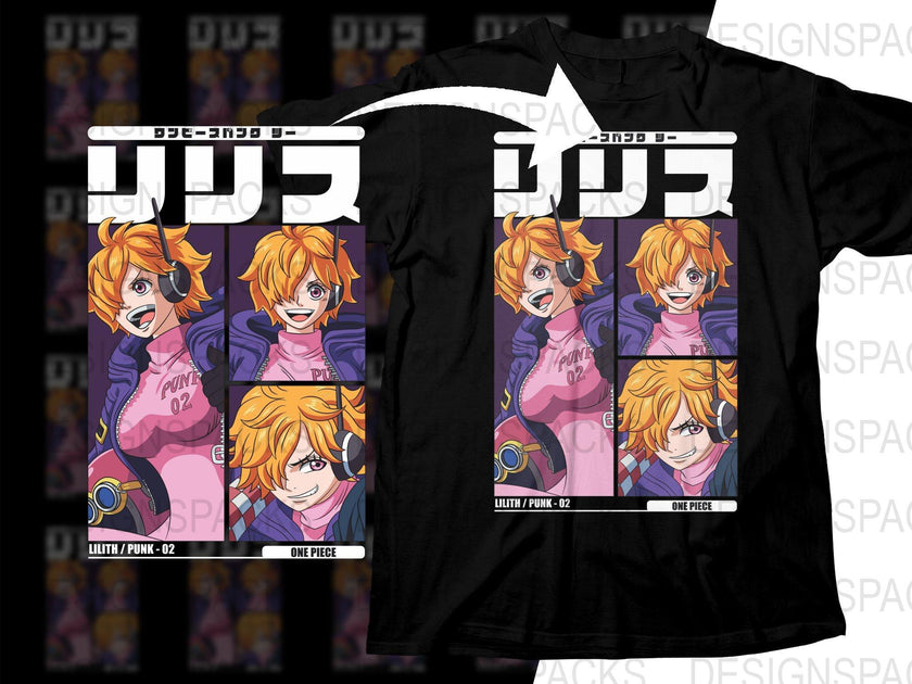 One Piece Png Digital Download PUNK 02 Design Vibrant Anime Lilith Png
