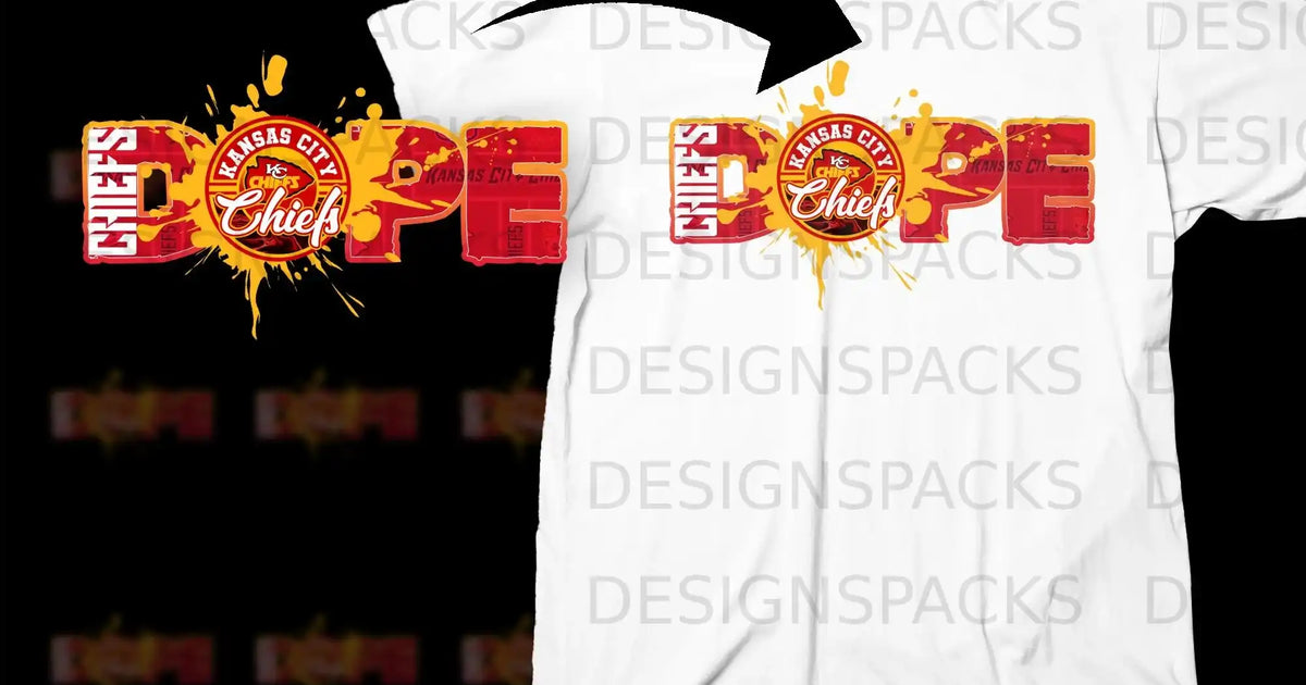 Kansas City Chiefs Dope Paint Splatter Png Digital Download - DESIGNSPACKS
