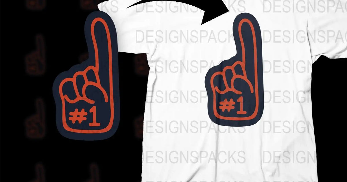 Denver Broncos Number One Fan Hand Gesture Graphic Png Digital Downloa ...