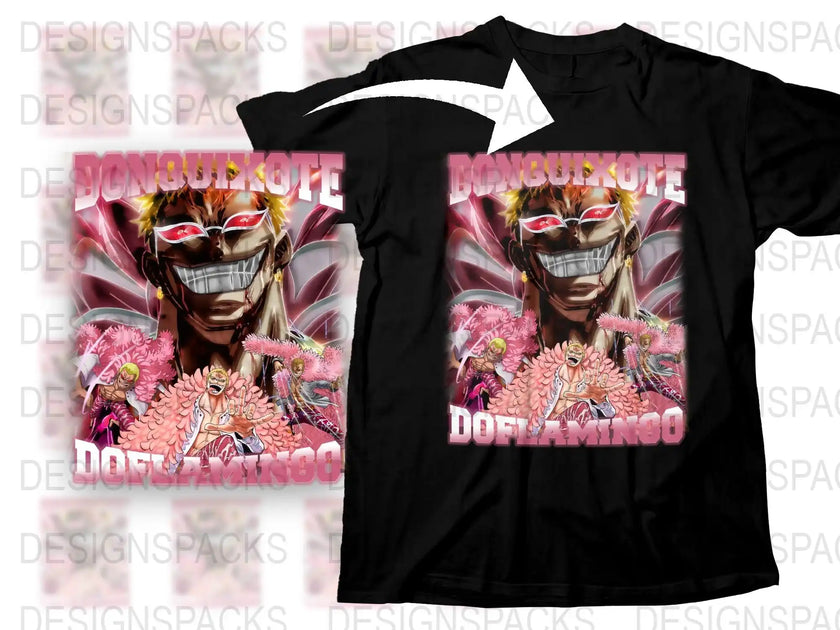 Donquixote Doflamingo Anime Fan Art Cool Design Png Digital Download