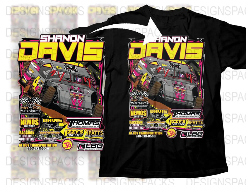 Shanon Davis Racing Graphic Png Digital Download