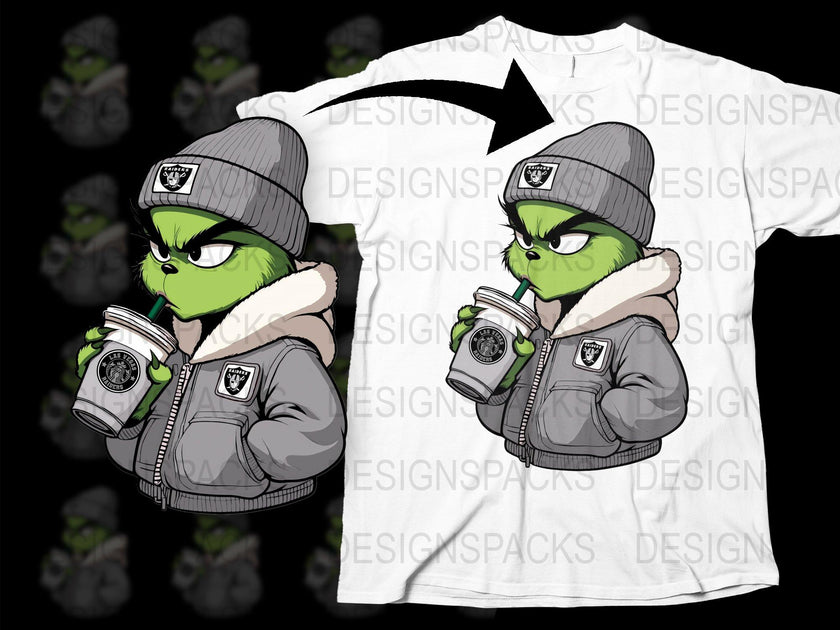 Las Vegas Raiders Grinch Graphic Png Digital Download