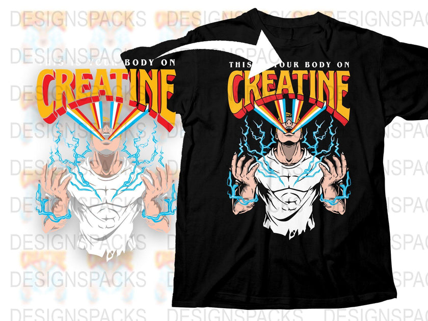 Creatine Power Explosive Energy Beam Png Digital Download