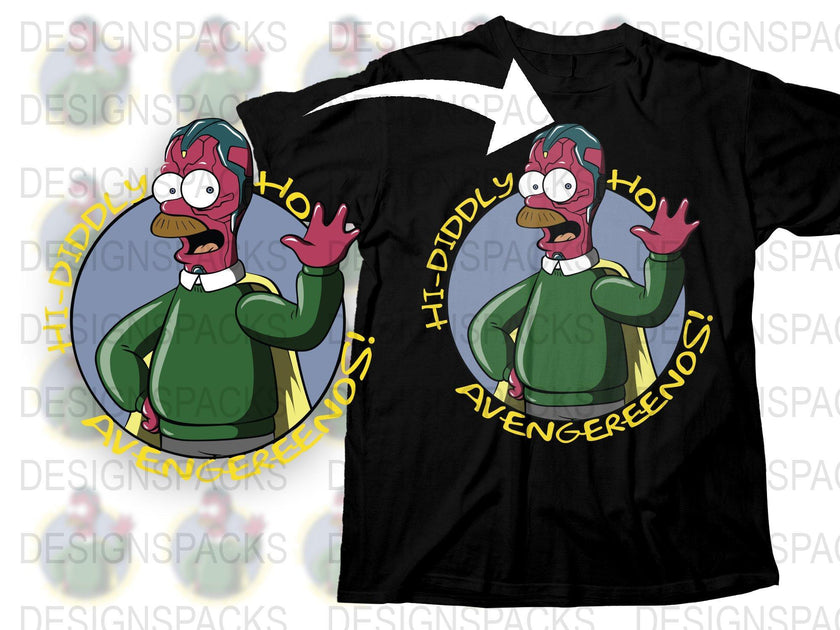 Funny Hi Diddly Ho Avengereenos Png Digital Download