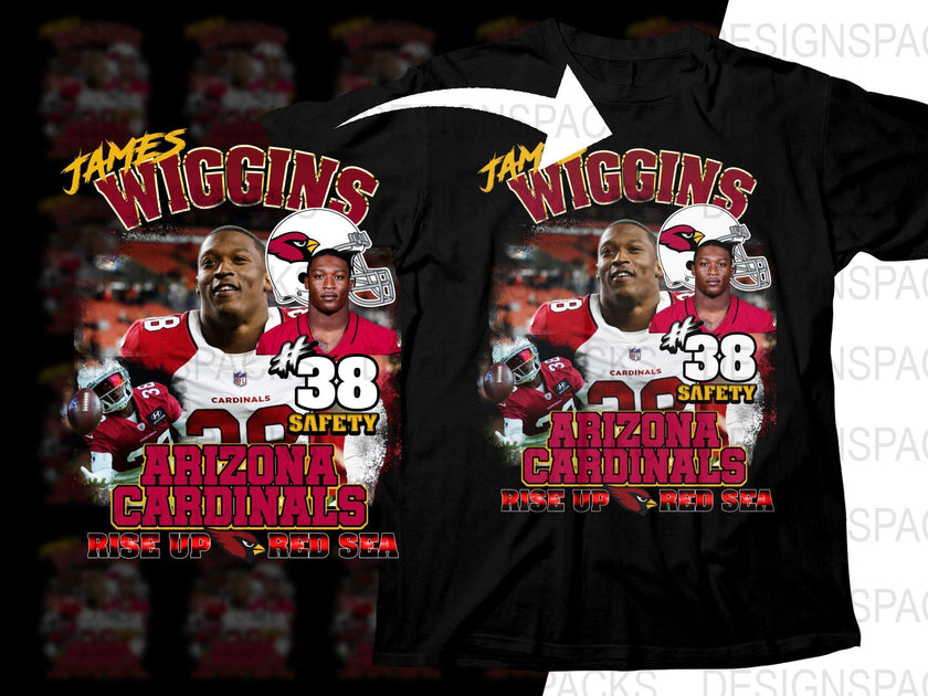 James Wiggins Arizona Cardinals Rise Up Red Sea Png Digital Download