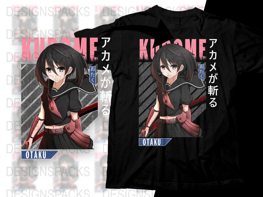 Kurome Graphic Design Short Sleeve Png Digital Download