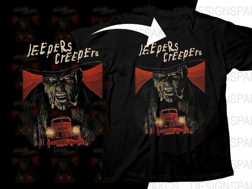 Vintage 90s Jeepers Creepers Horror Movie Halftone Png Digital Downloa
