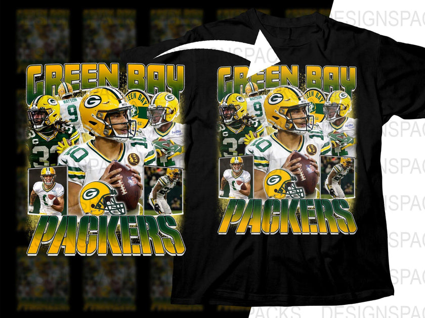 Green Bay Packers Bootleg Football Fan Png Digital Download