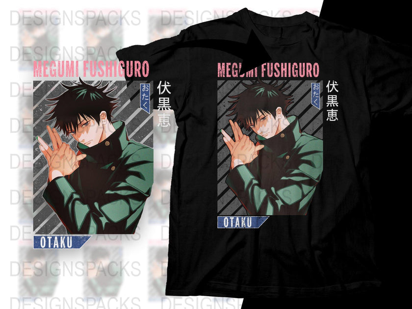 Megumi Fushiguro Anime Graphic Design Png Digital Download