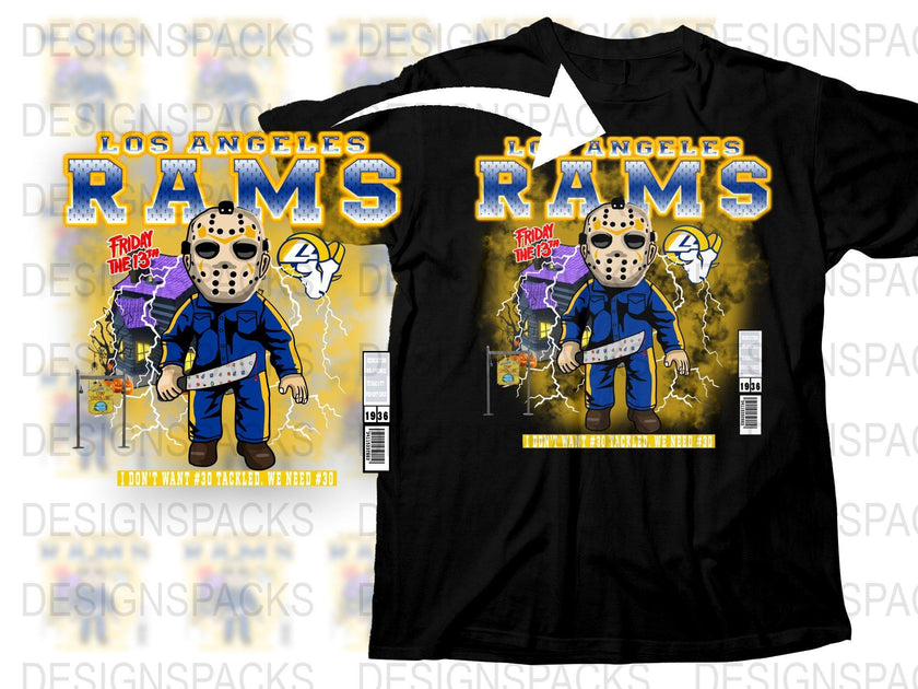 Los Angeles Rams Jason Voorhees Graphic Png Digital Download