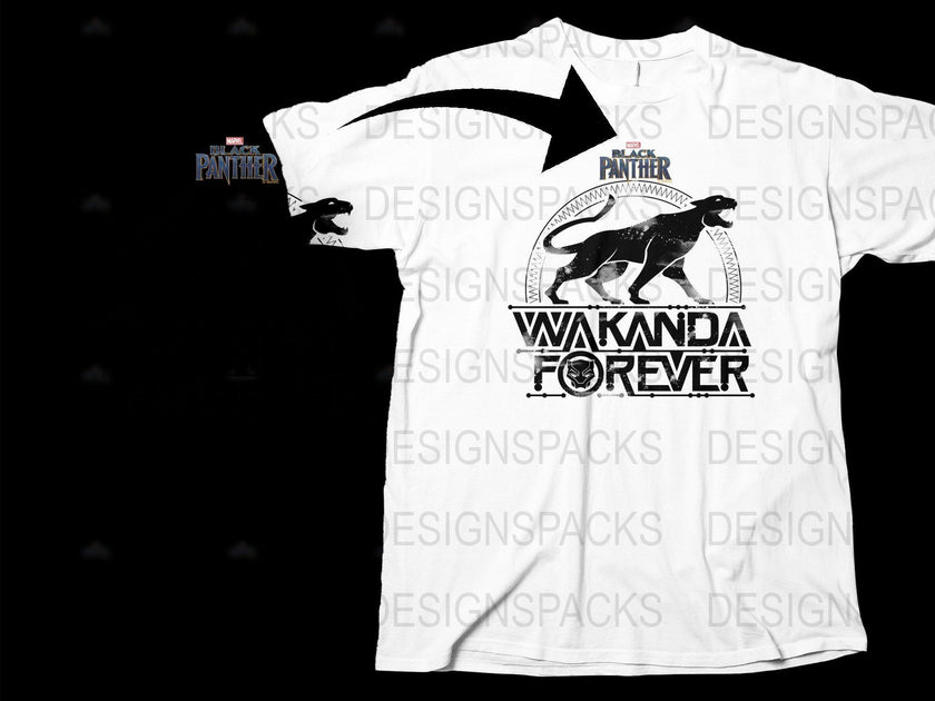 Marvel Black Panther Wakanda Forever Graphic Png Digital Download