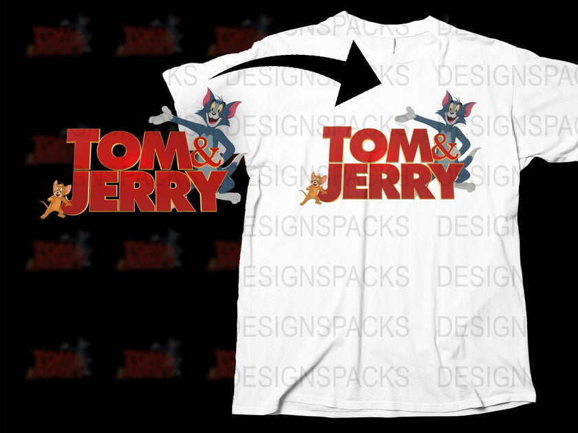 Iconic Tom and Jerry Cartoon Design Png Digital Download