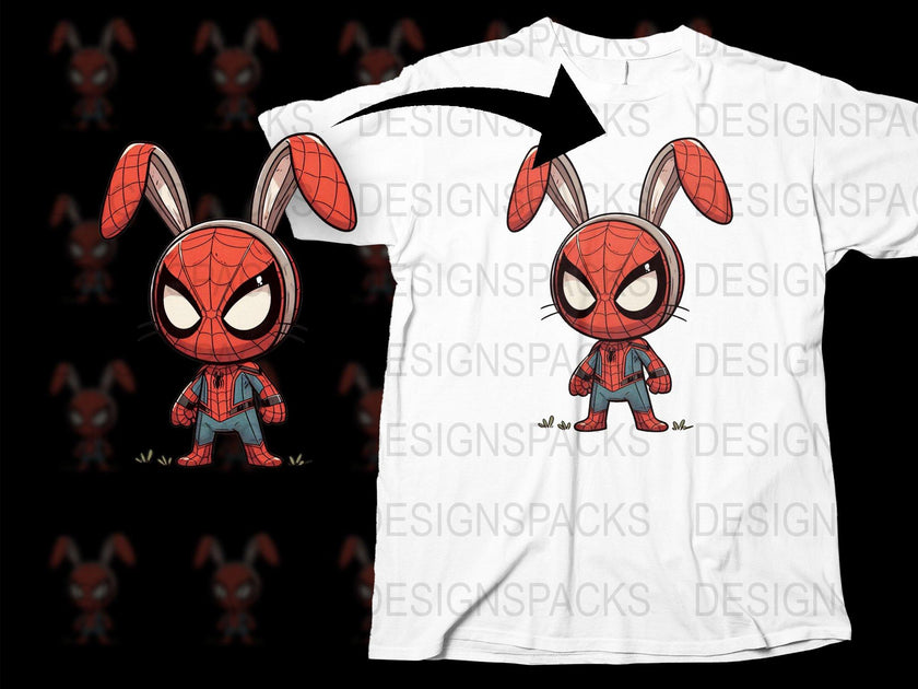 Spider-Man Easter Bunny Graphic Png Digital Download