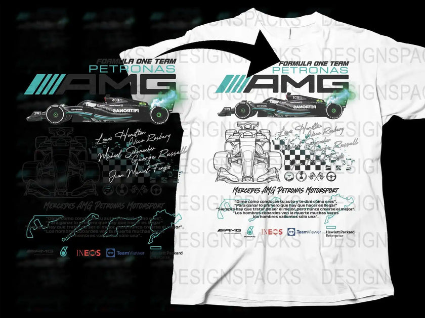 Blueprint Mercedes AMG Petronas Team Formula One Motorsport Png Digita
