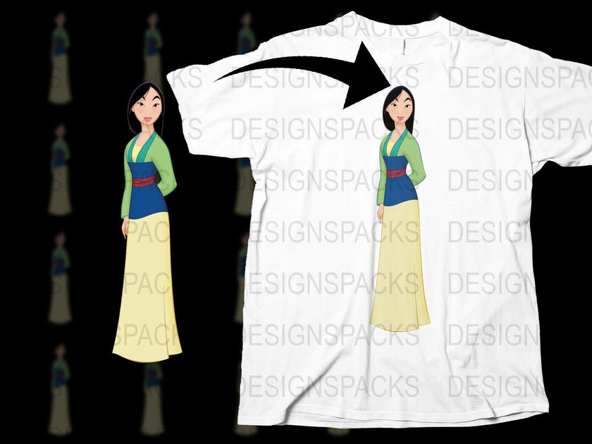Iconic Mulan Design Graphic Png Digital Download