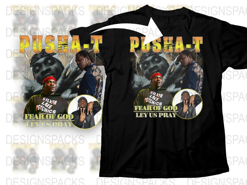 Pusha-T Featuring Fear Of God Ley Us Pray Graphic Png Digital Download