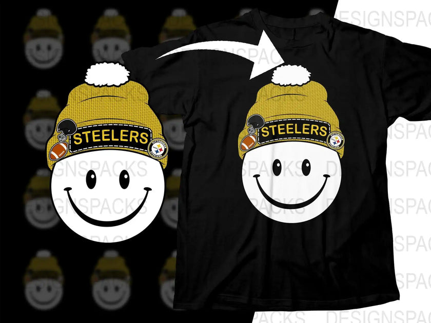 Pittsburgh Steelers NFL Team Smile Face Png Digital Download