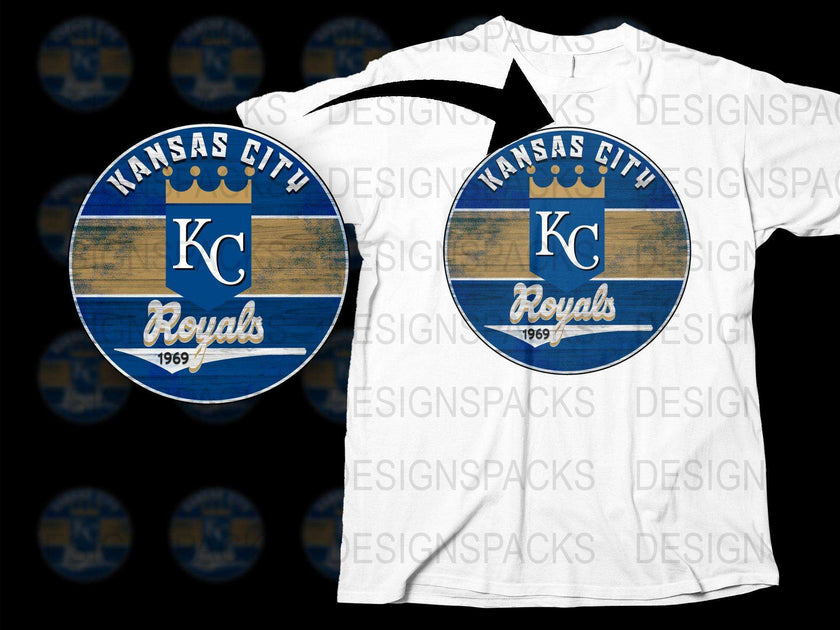 Kansas City Royals Circle Logo Vintage Style Png Digital Download