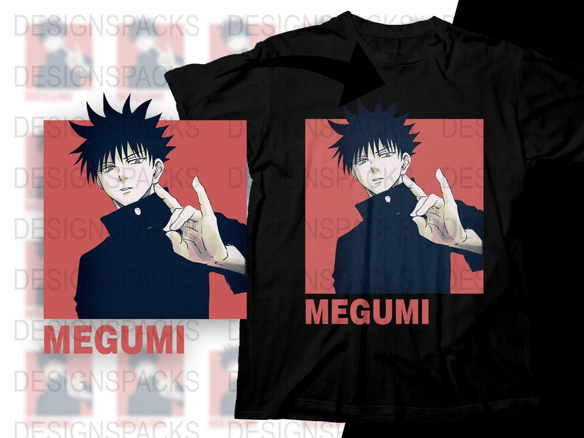 Stylish Megumi Anime Graphic Png Digital Download for Wear