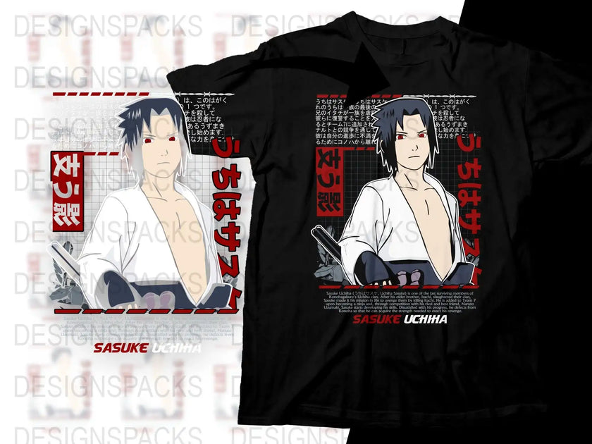 Uchiha Sasuke Anime Graphic Stylish Png Digital Download