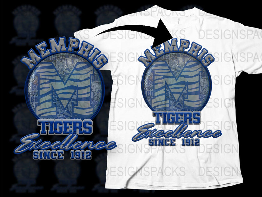 Memphis Tigers Excellence Since 1912 Png Digital Download