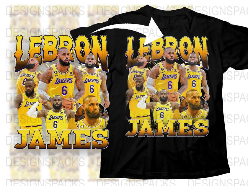 Lebron James Lakers Bootleg Fan Art Graphic Png Digital Download