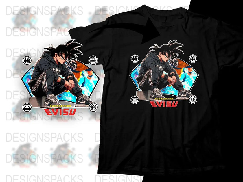 Dragon Ball Goku Street wear Brand Collaborative Design Png Digital Do