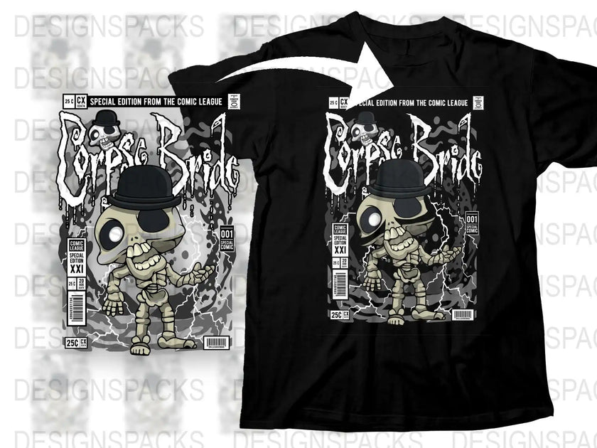 Skeleton Corpse Bride Popculture Png Digital Download