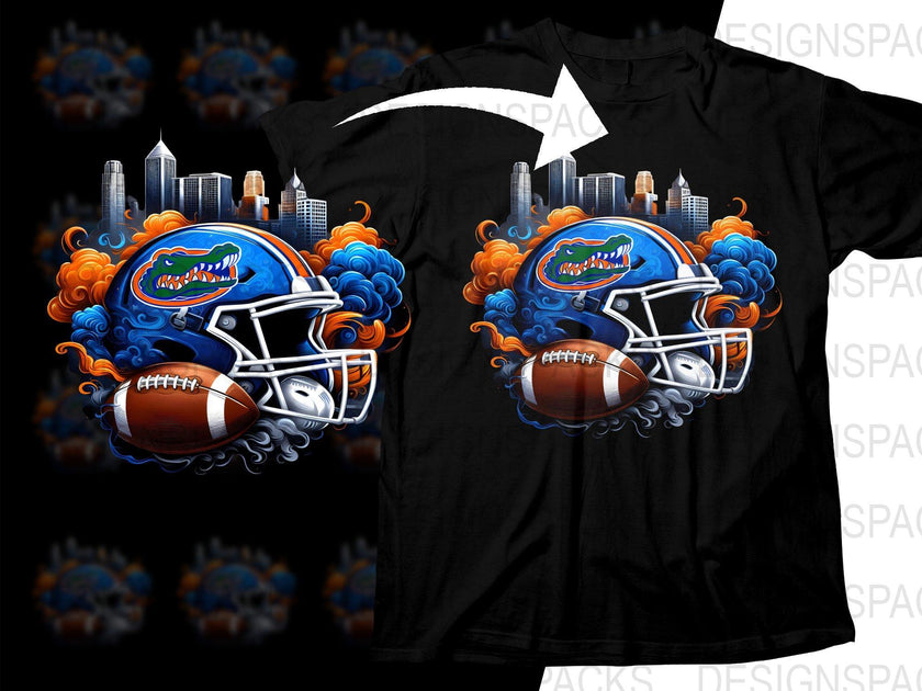 Florida Gators Football Smoke Themed Graphic Png Digital Download