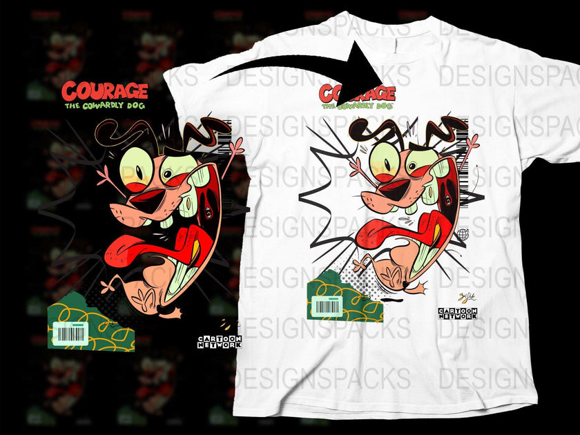 Courage the Cowardly Dog Graphic Png Digital Download