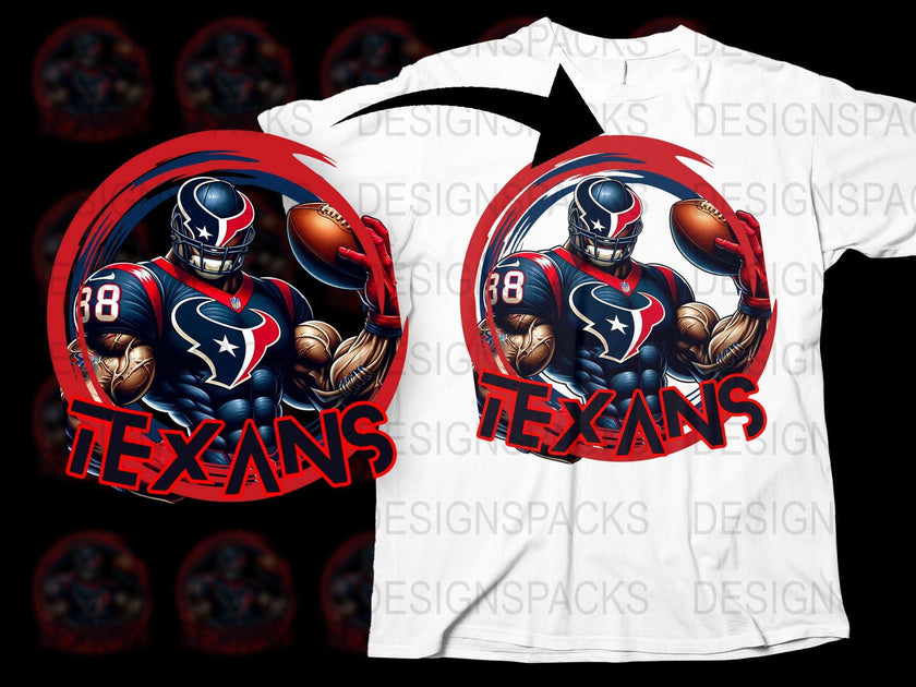 Fierce Football Mascot Texans Themed Png Digital Download