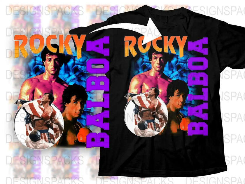 Rocky Balboa Graphic Men's Unique Png Digital Download