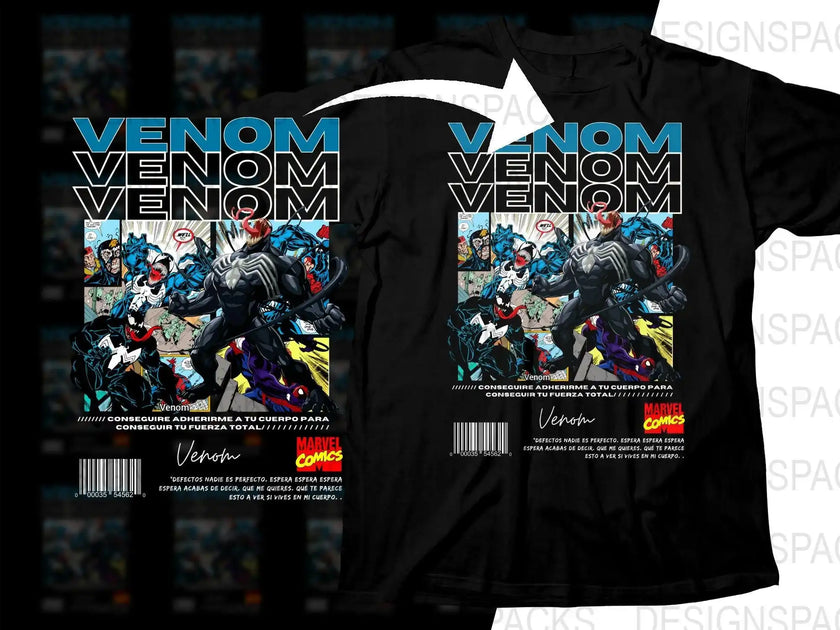 Venom Marvel Comics Dramatic Png Digital Download