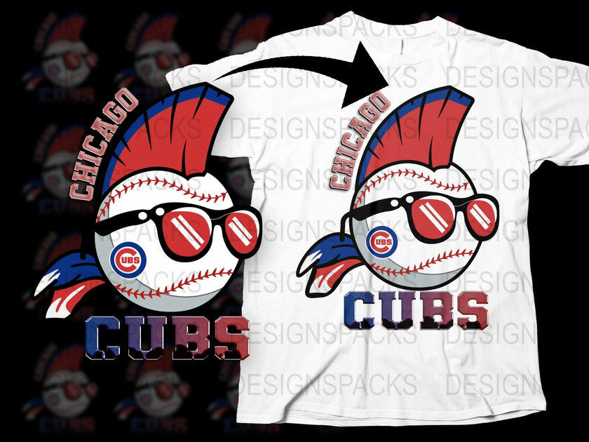 Chicago Cubs Cool Baseball Logo Cool Design Png Digital Download