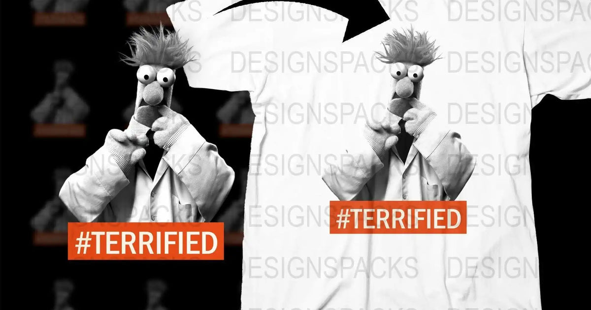 Beaker Terrified Graphic Unisex Png Digital Download – DESIGNSPACKS