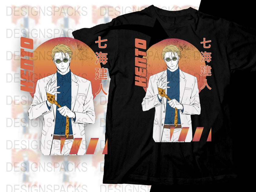 Stylish Kento Nanami Art Anime Graphic Png Digital Download