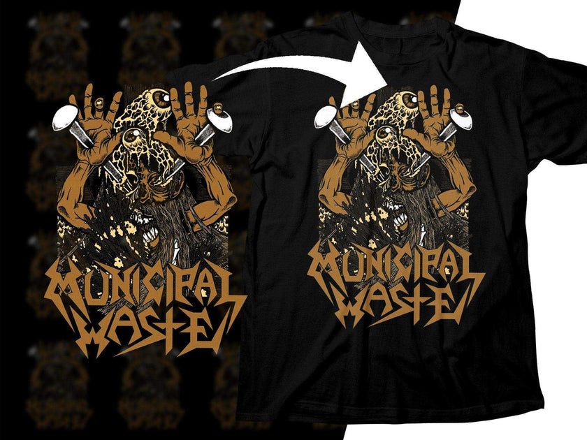 Municipal Waste Band Art Design Png Halftone Digital Download