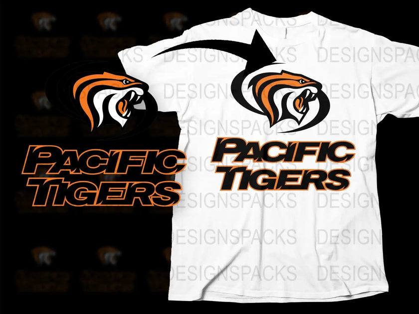 Pacific Tigers College Football Png Digital Download
