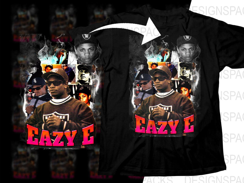 Eazy-E Iconic Style Portrait Collage Graphic Png Digital Download
