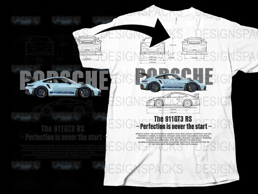 Blueprint Experience the New 911 GT3 RS Png Digital Download