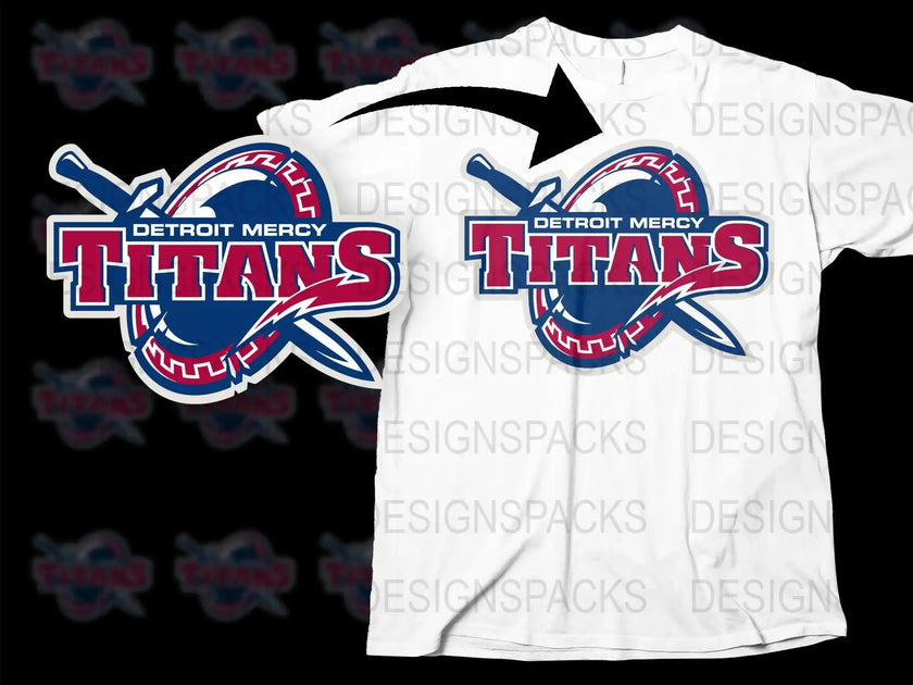 Detroit Titans College Football Png Digital Download