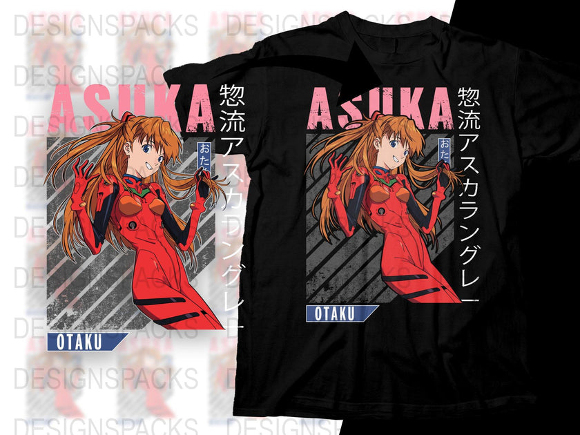 ASUKA Graphic Otaku Anime Design Fan Art Png Digital Download
