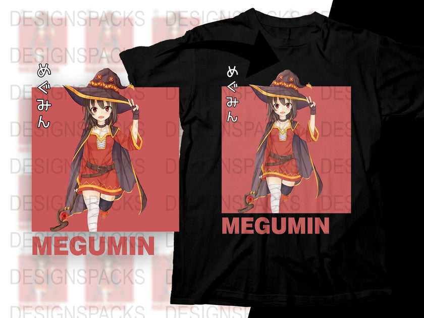 Megumin Anime Design Graphic Png Digital Download